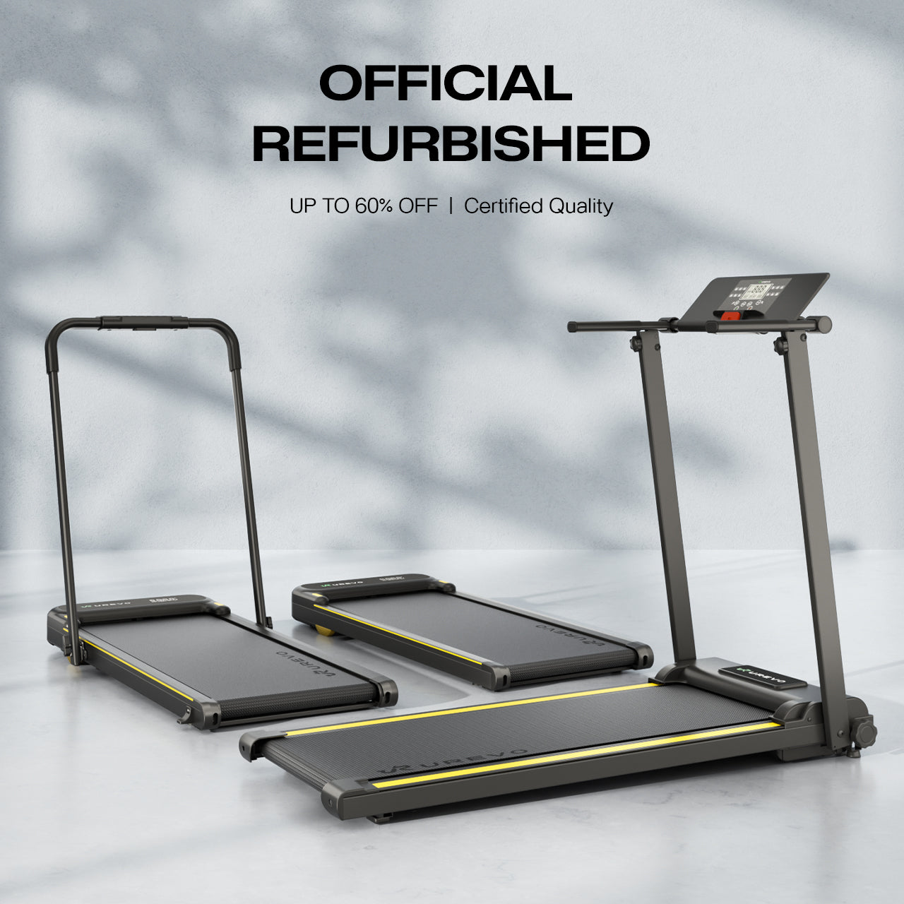 Urevo® - Space-Friendly Treadmill, Lift Tech, Affordable Prices
